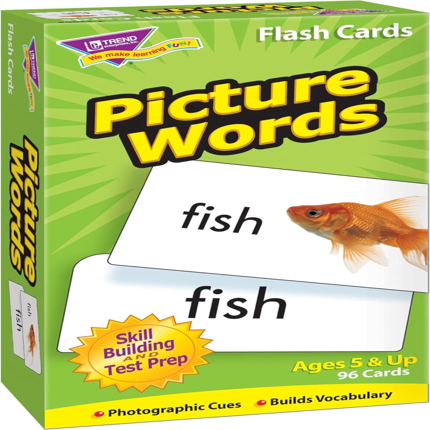 Trend Enterprises: Picture Words OIF8 Skill Drill Flash Cards, Content ...