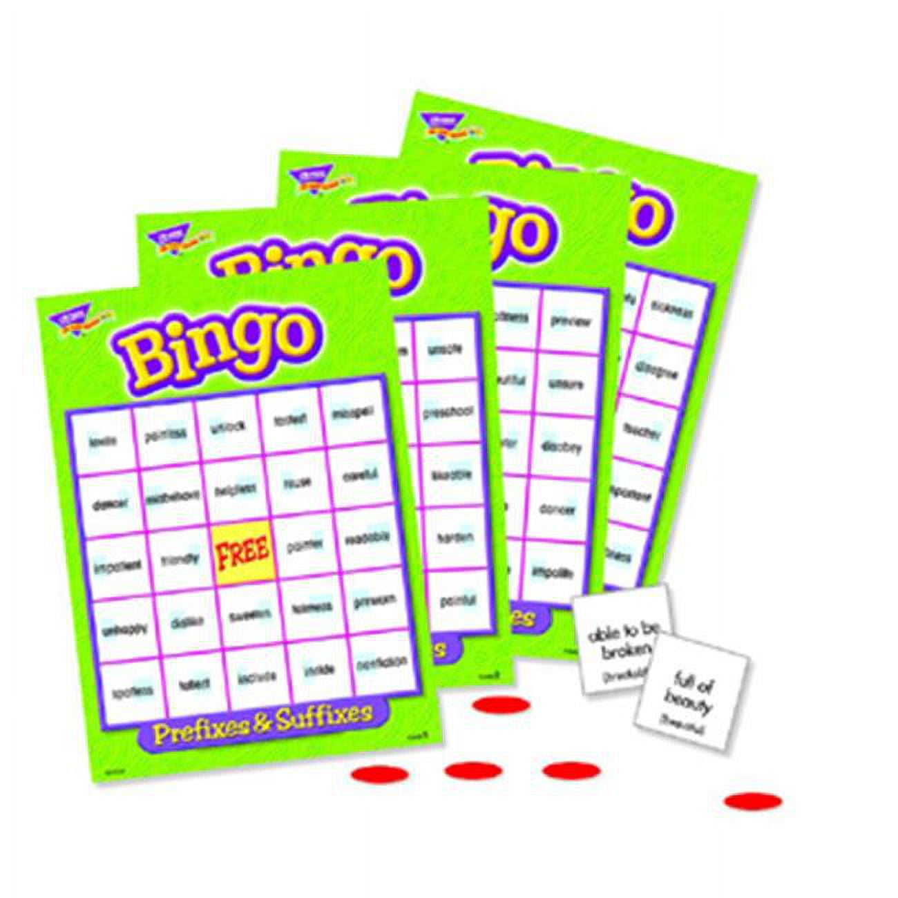Trend Enterprises Prefixes & Suffixes Bingo Game - Walmart.com