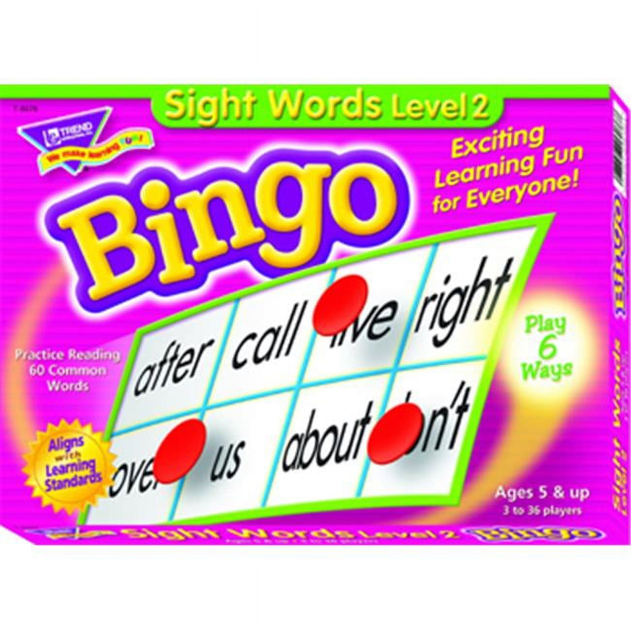 Trend Enterprises Sight Words Level 2 Bingo Game - Walmart.com