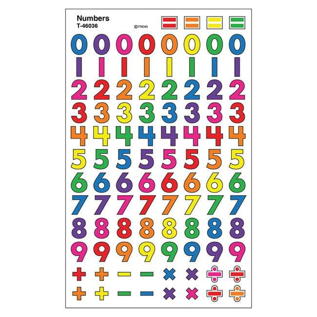 Trend Enterprises Sticker Number Supershapes - Pack of 6 - Walmart.com