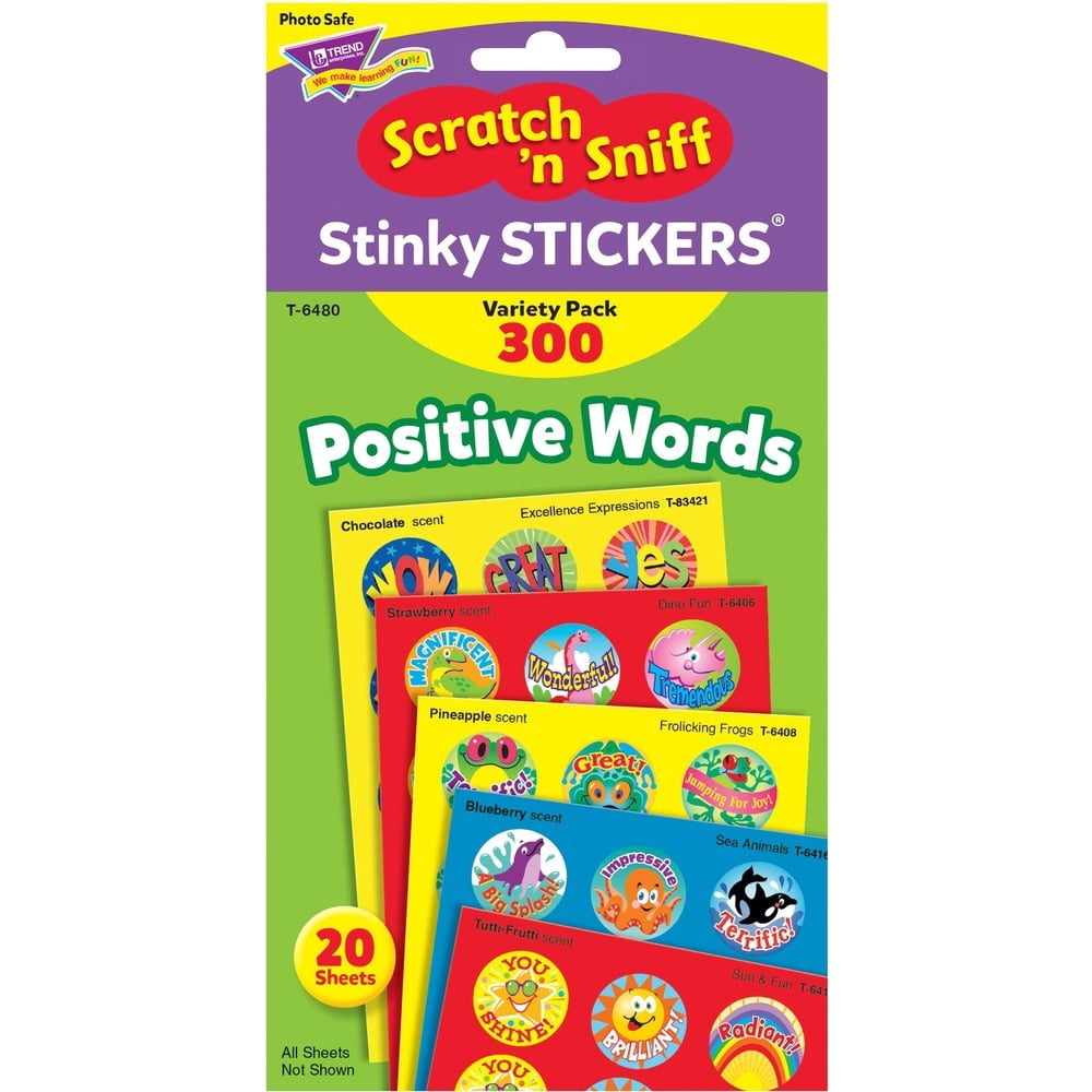 Trend Enterprises Variety Pack of 300 Inspirational Positive Words ...