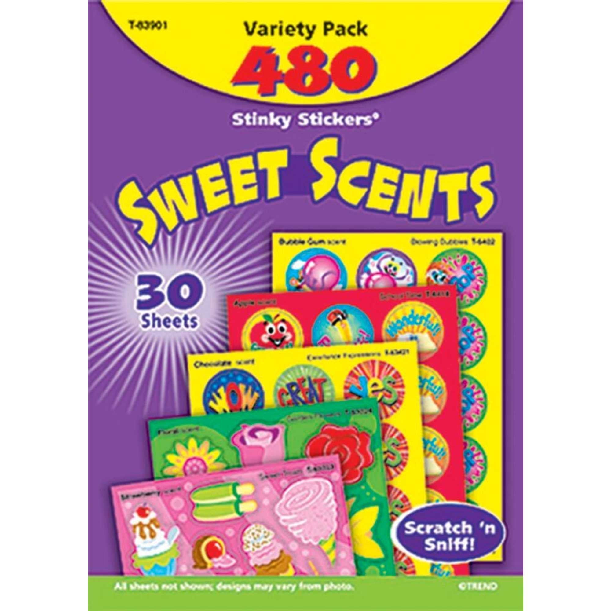 Trend Enterprises Sweet Scent Stinky Stickers, Scratch n Sniff, Pack of ...