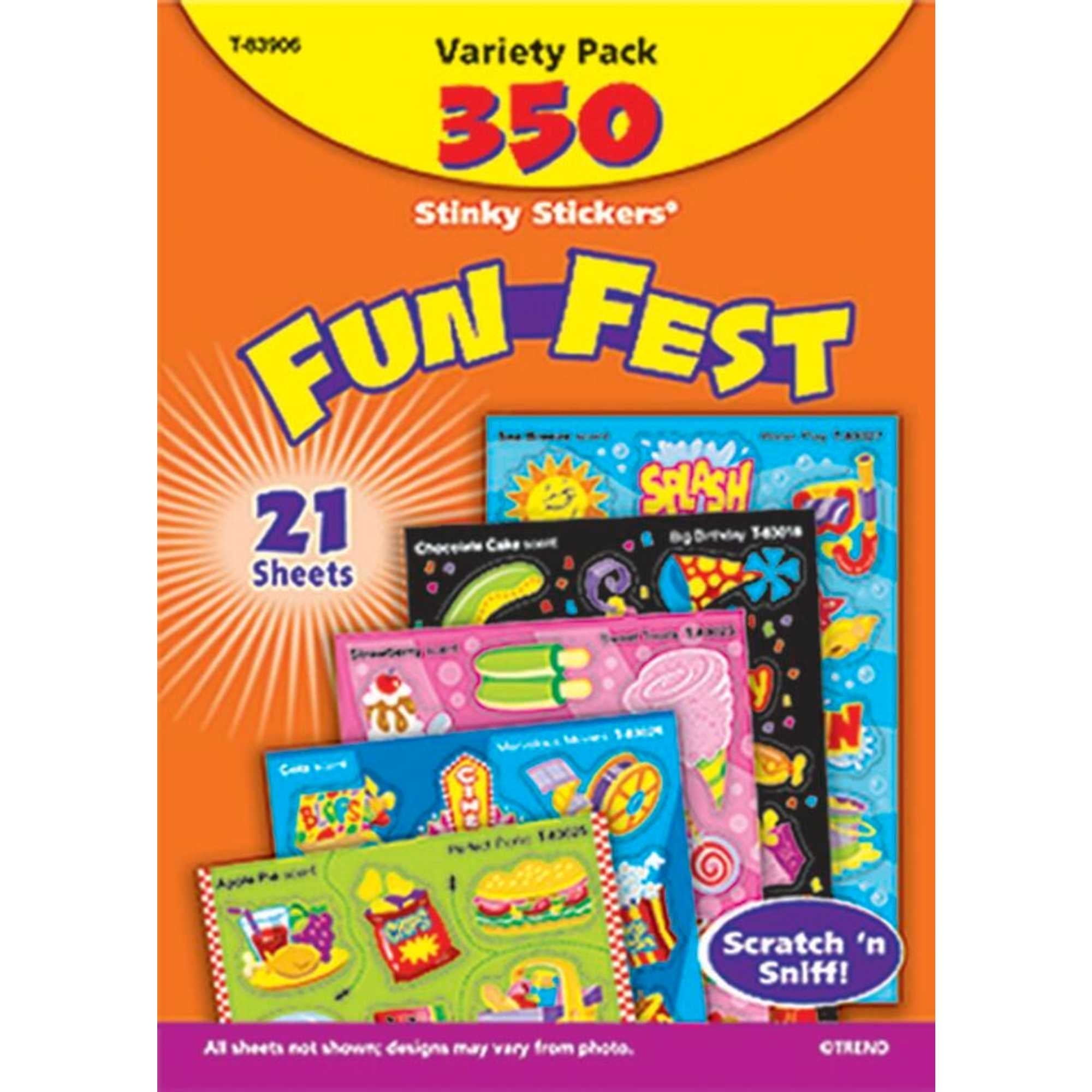Trend Enterprises Stinky Stickers, Fun Fest Scratch n Sniff Sticker ...