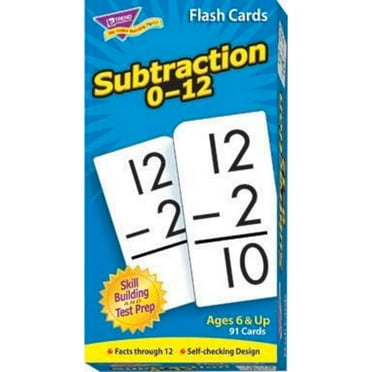 BAZIC Subtraction Flash Cards, Numbers Math Flashcards (36/Pack), 1 ...