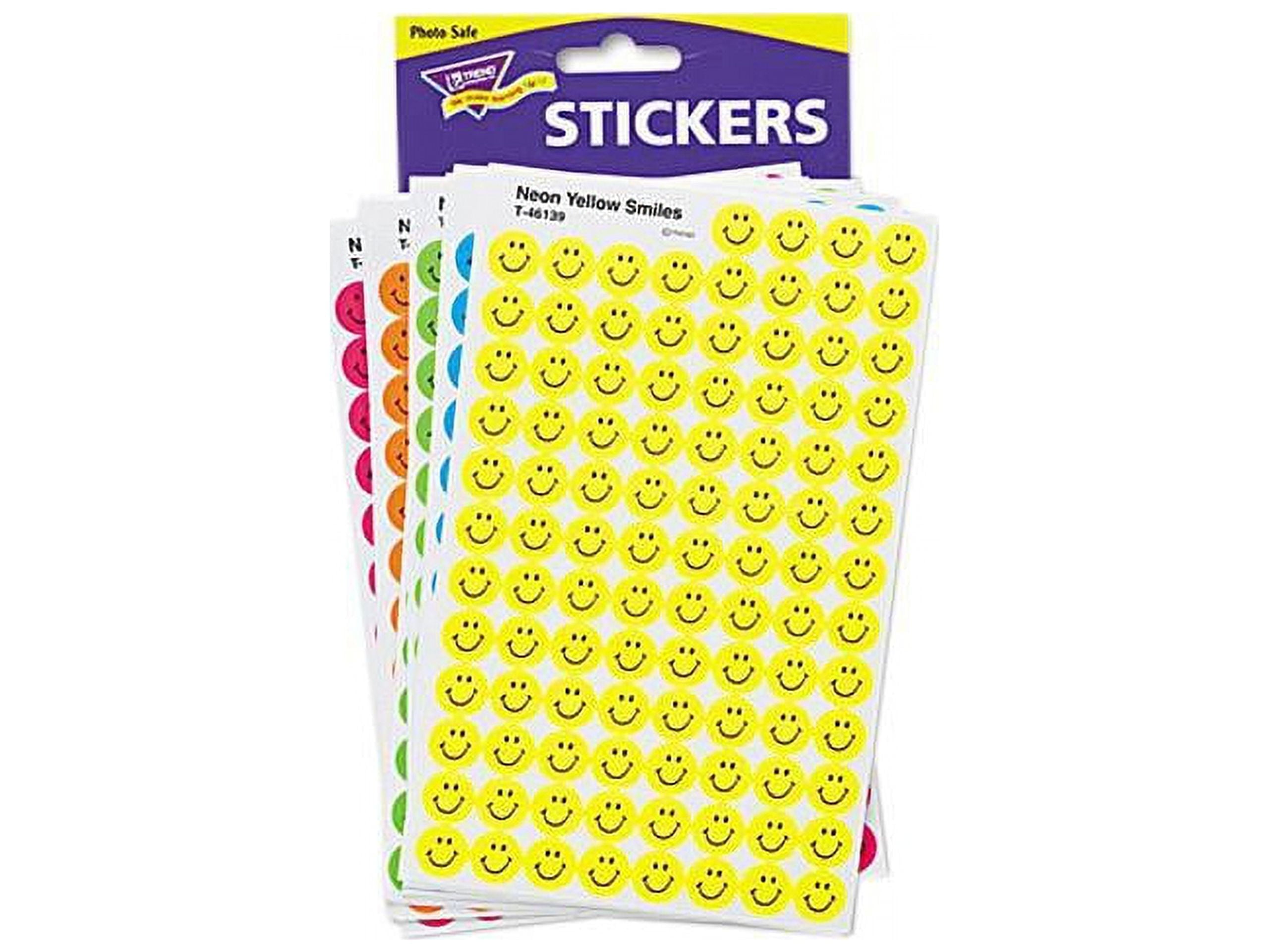 Trend Enterprises SuperSpots Neon Smiles Stickers, Pack of 2500 ...
