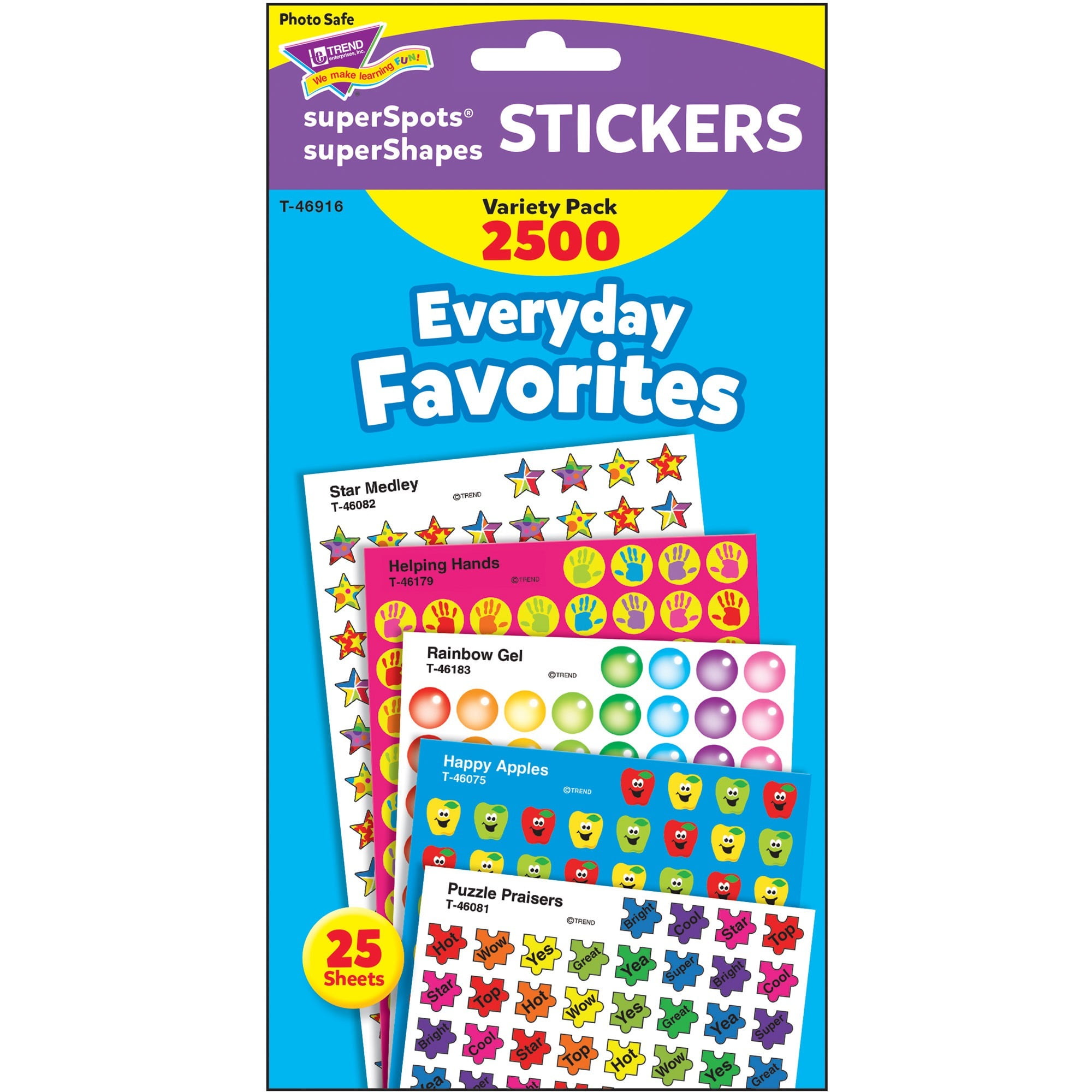Trend Enterprises SuperSpots & SuperShapes Everyday Favorites Stickers ...