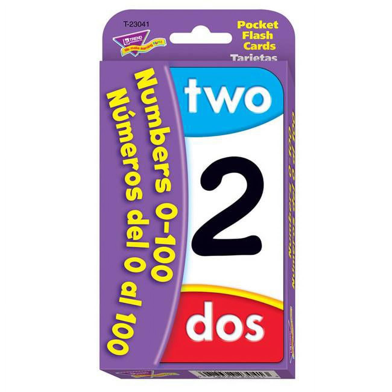 Trend Enterprises T-23041BN Numbers 0-100 Bilingual Pocket Flash Cards ...