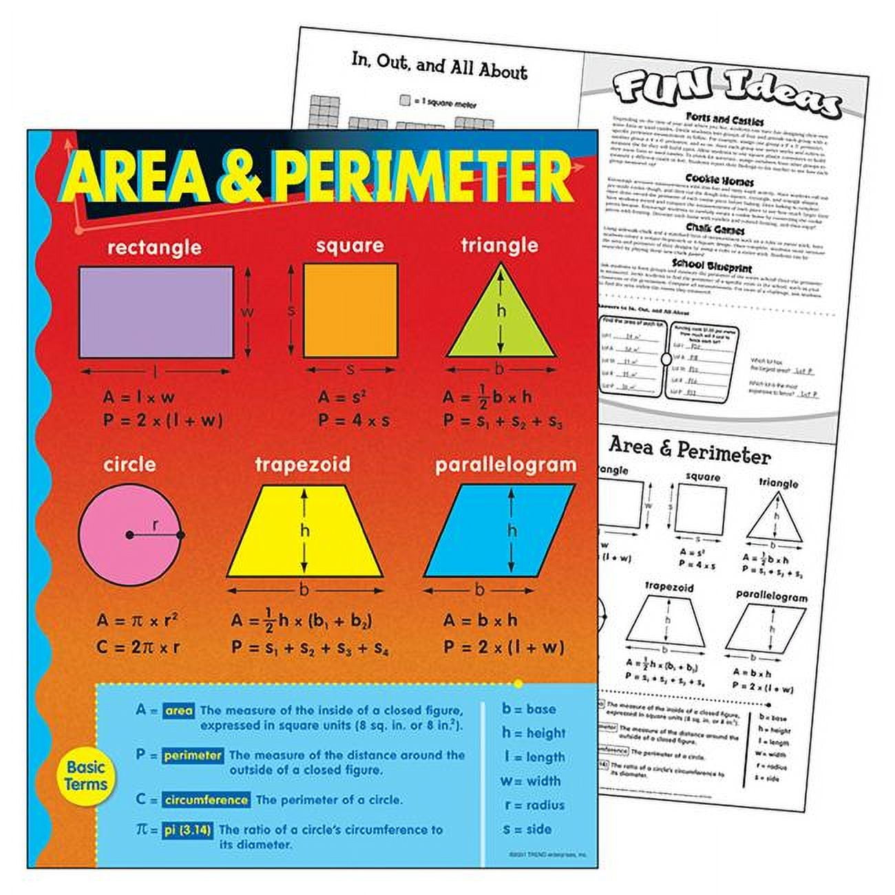 Trend Enterprises T-38019BN 17 x 22 in. 6 Piece Area & Perimeter ...