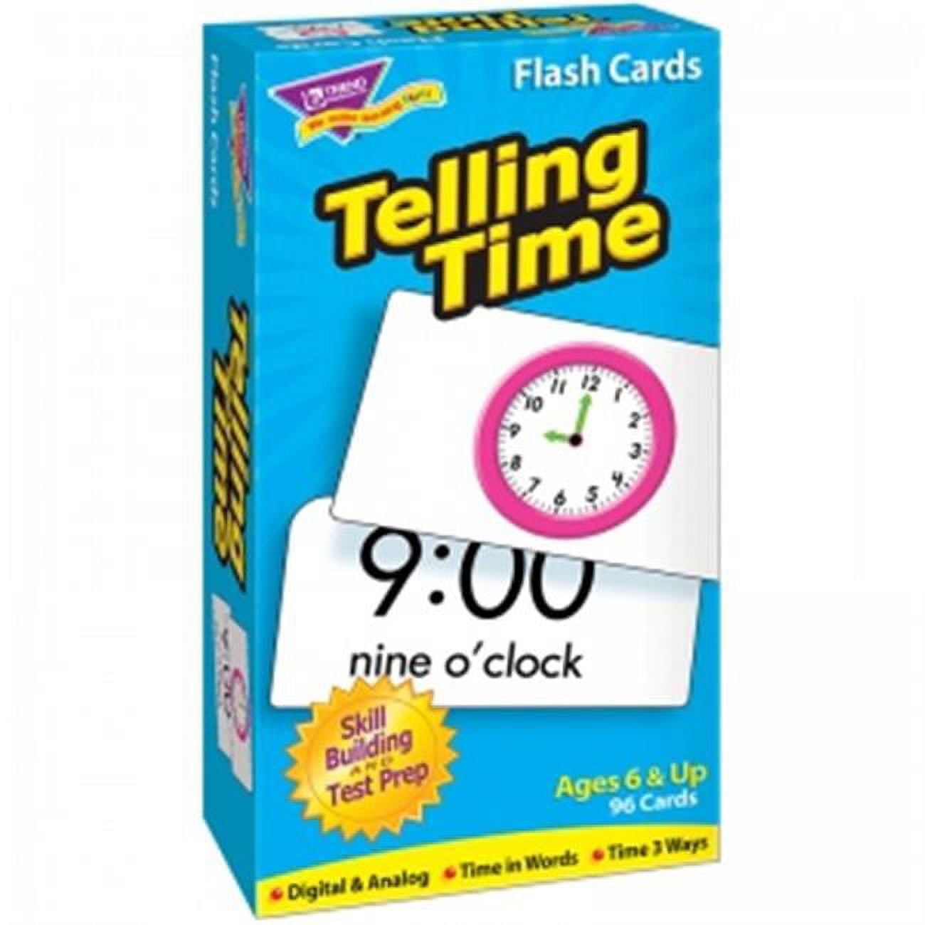 Trend Enterprises T-53108BN Flash Cards - Telling Time, 96 Per Pack ...