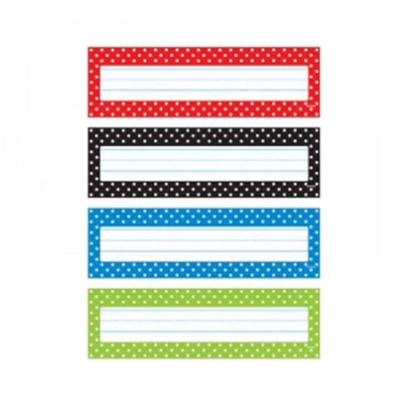 Trend Enterprises Polka Dots Desk Toppers Name 6 Pk Plates 69951 ...