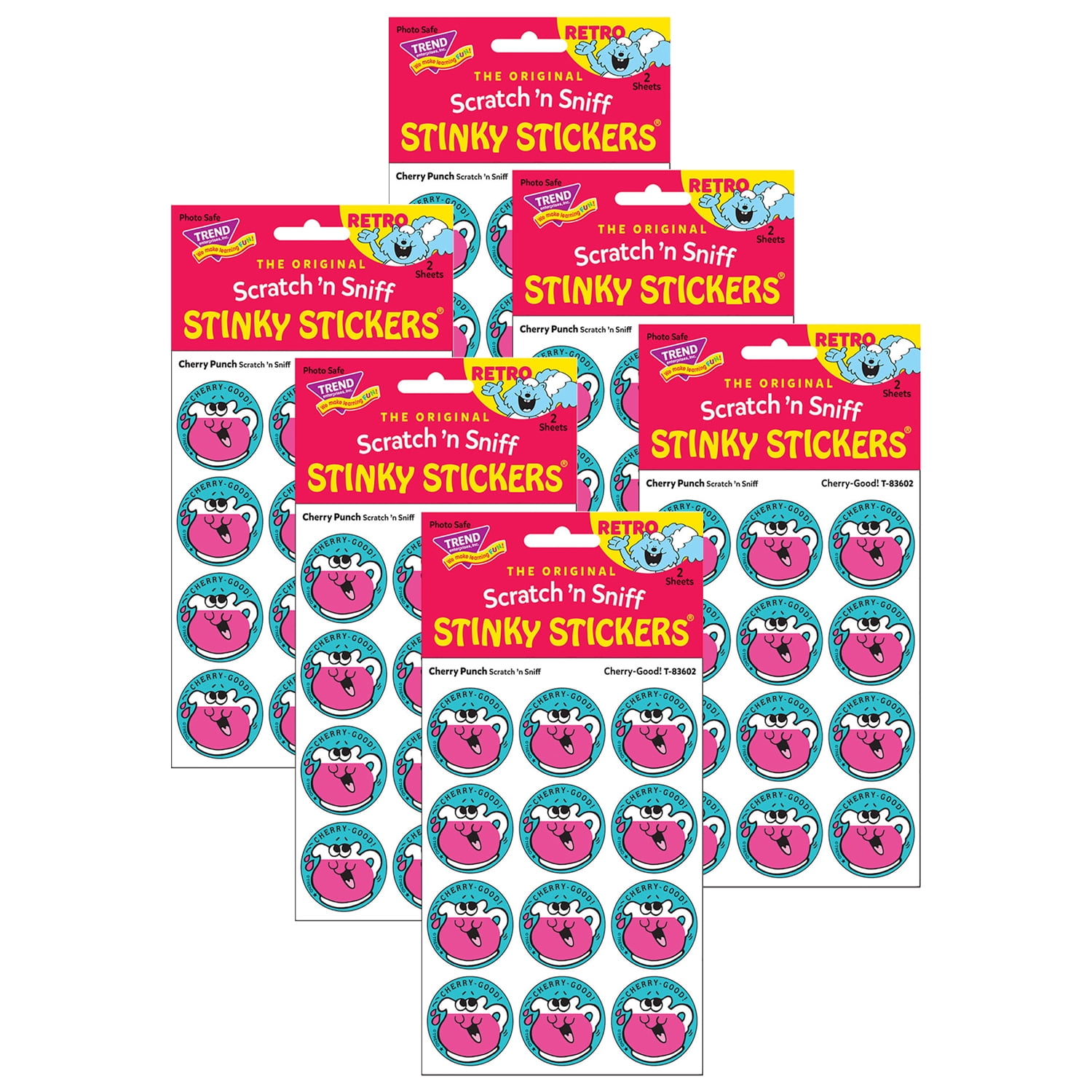Trend Enterprises T-83602-6 Cherry Good Punch Scented Stickers - 24 ...