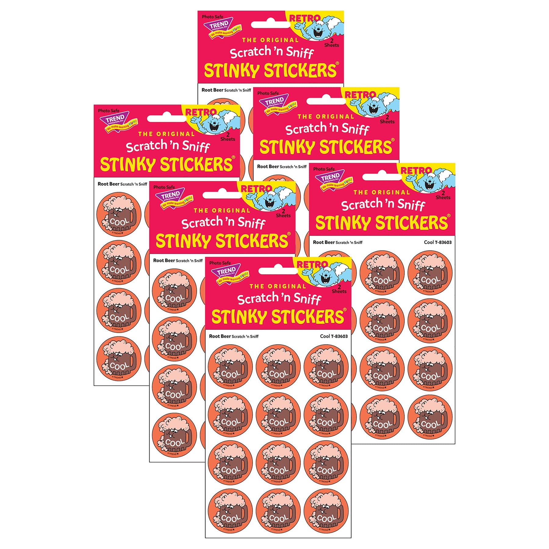 Trend Enterprises T-83603-6 Root Beer Scented Stickers - 24 Count ...