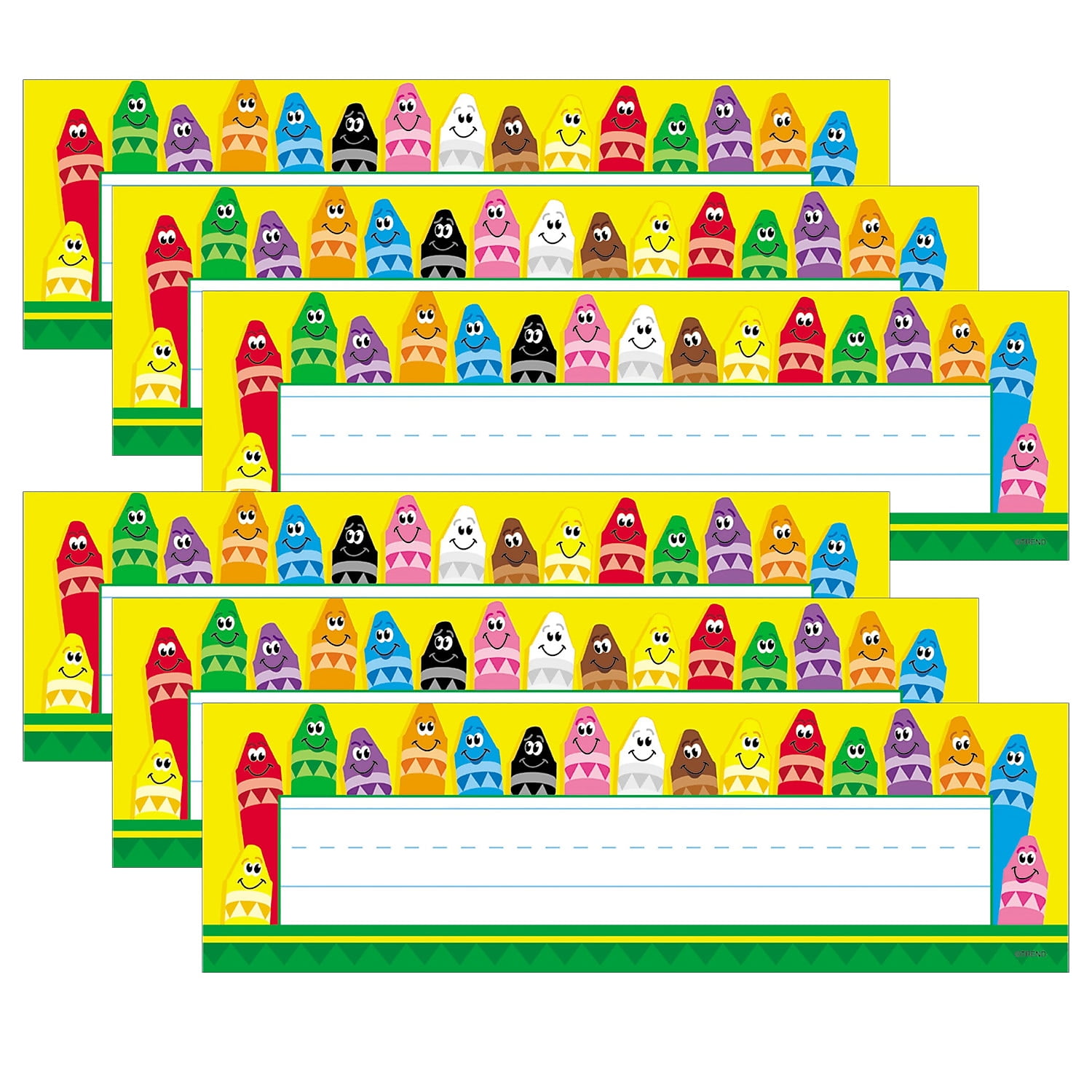 Trend Enterprises TREND Colorful Crayons Desk Toppers Nameplates 9.5" x ...