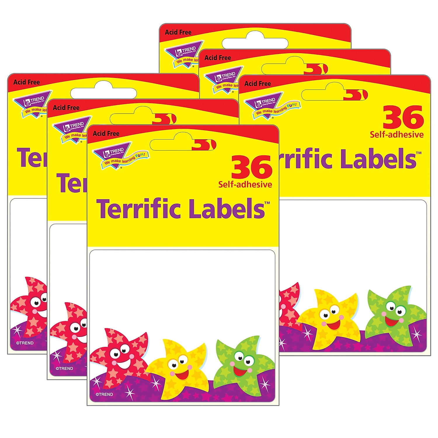 Trend Enterprises TREND Dancing Stars Terrific Labels 2.5"" x 3"" 36 ...