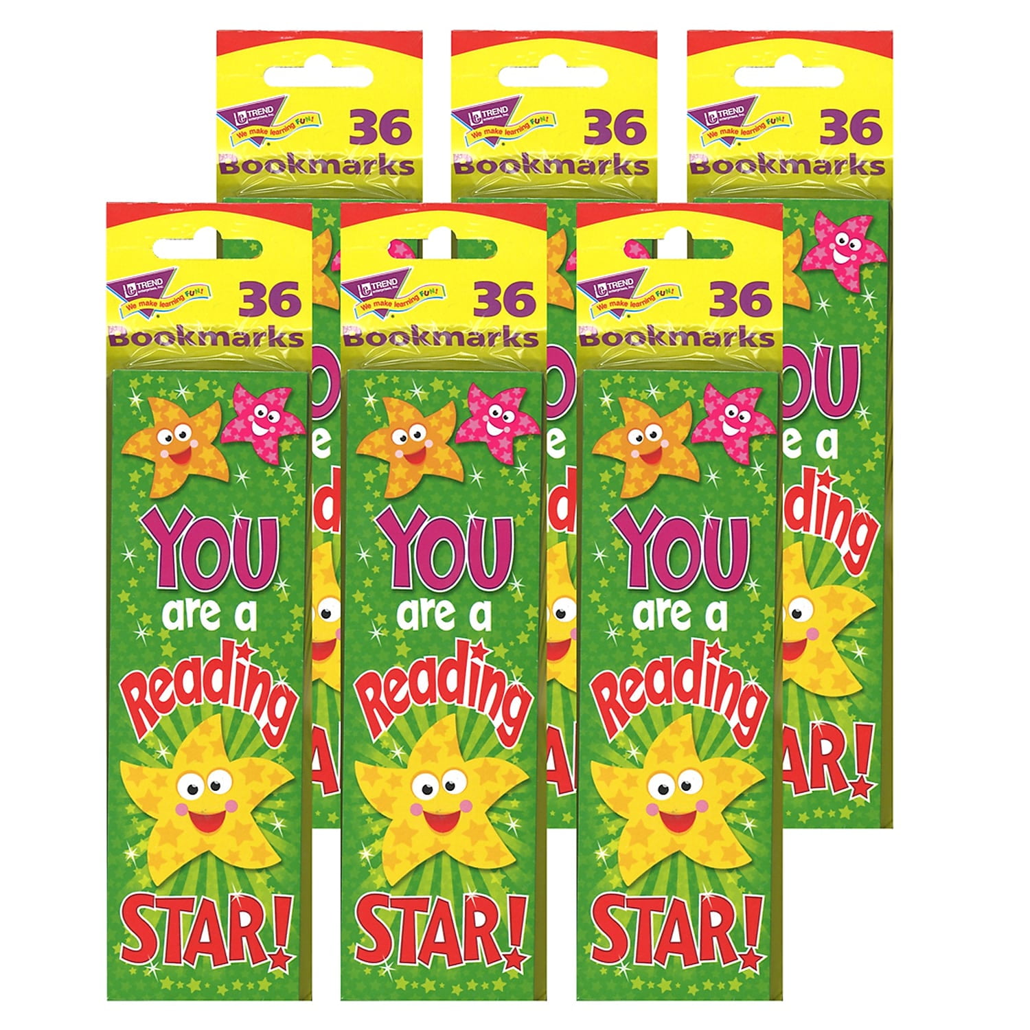 You are a Reading Star Bookmarks, 36 Per Pack, 6 Packs - Walmart.com