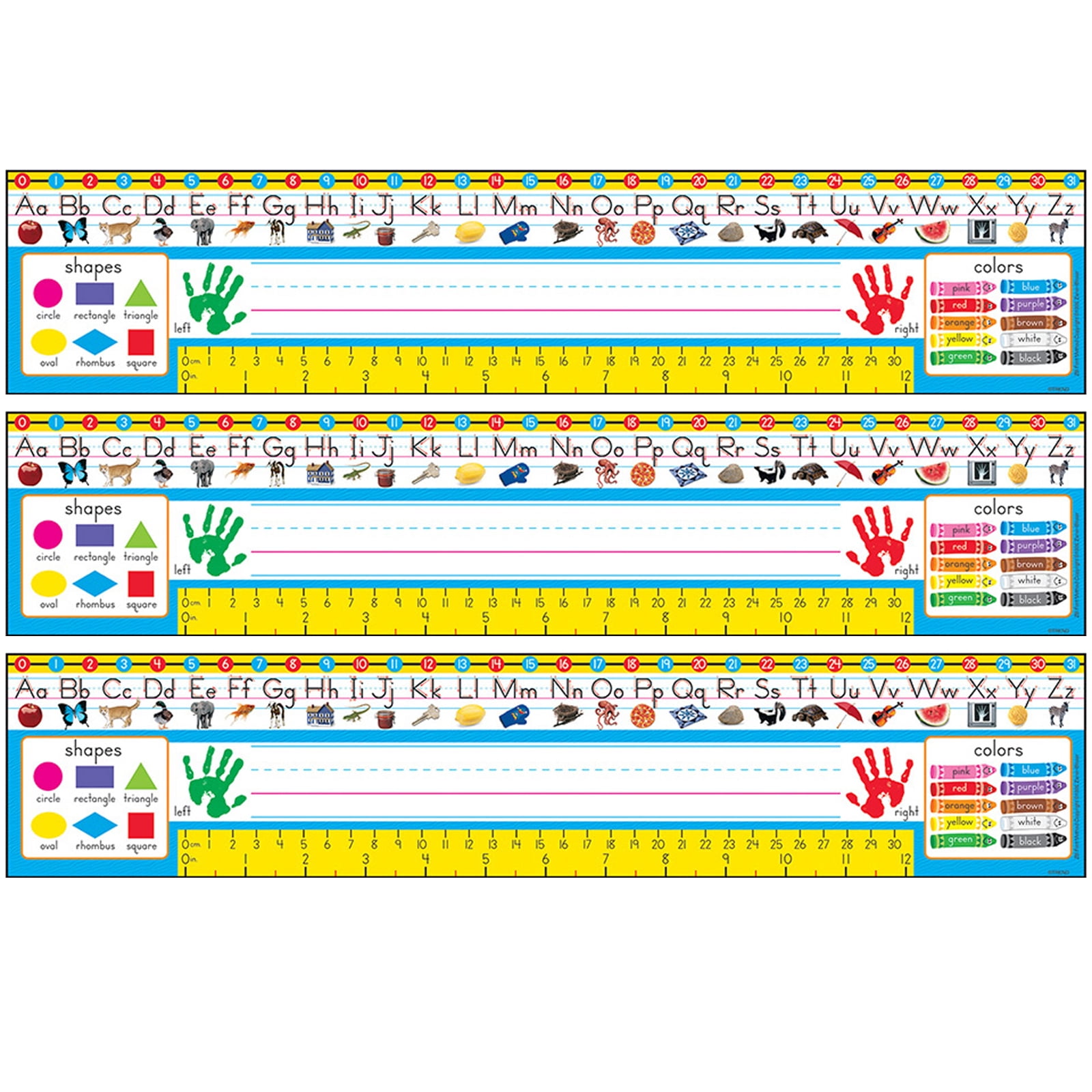 TREND Zaner-Bloser Desk Toppers Reference Name Plates, PreK-1, 36 Per ...