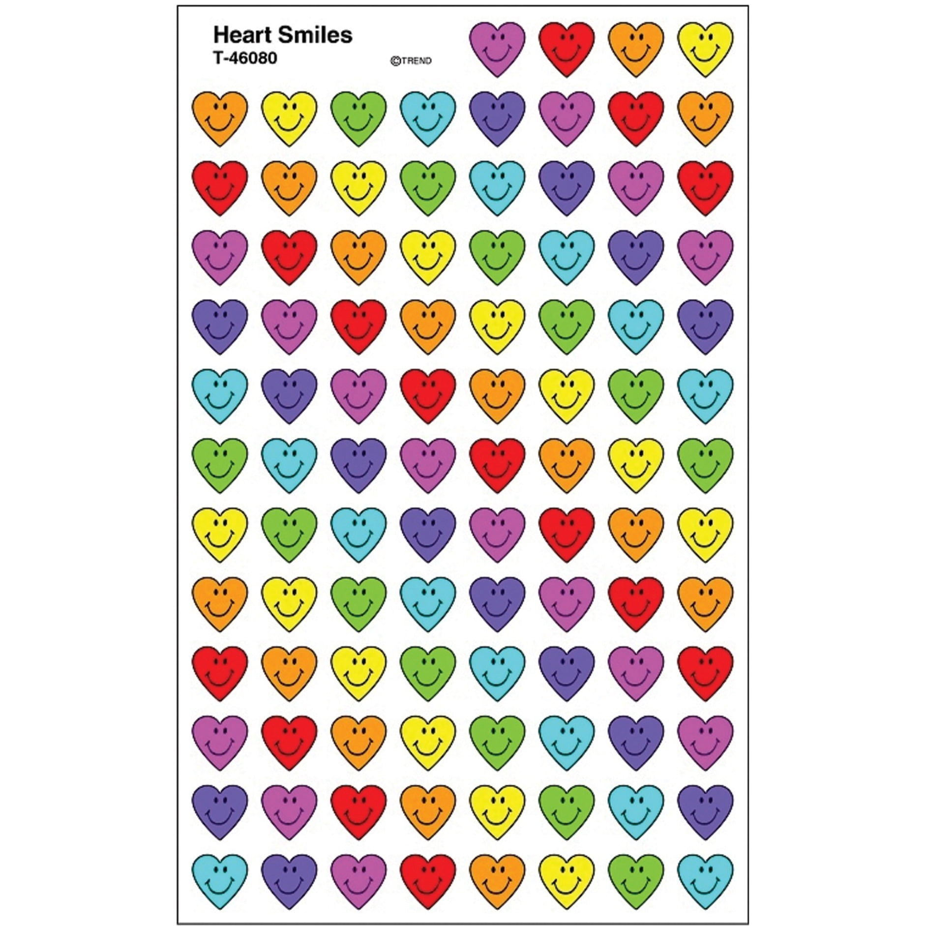 Trend Enterprises Trend Heart Smiles superShapes Stickers 800 CT (T ...