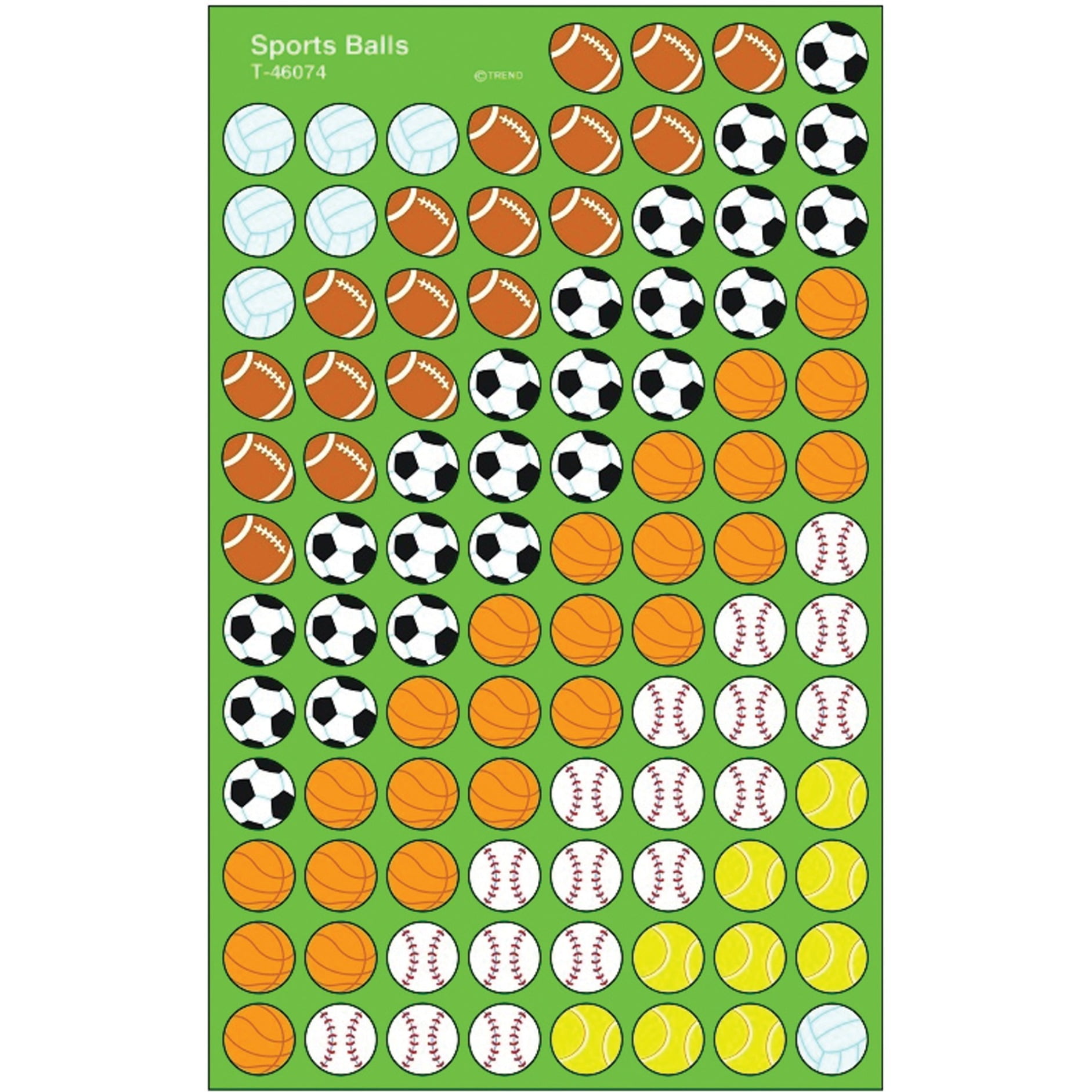 Trend Enterprises Trend Sports Balls superShapes Stickers 800 CT (T ...