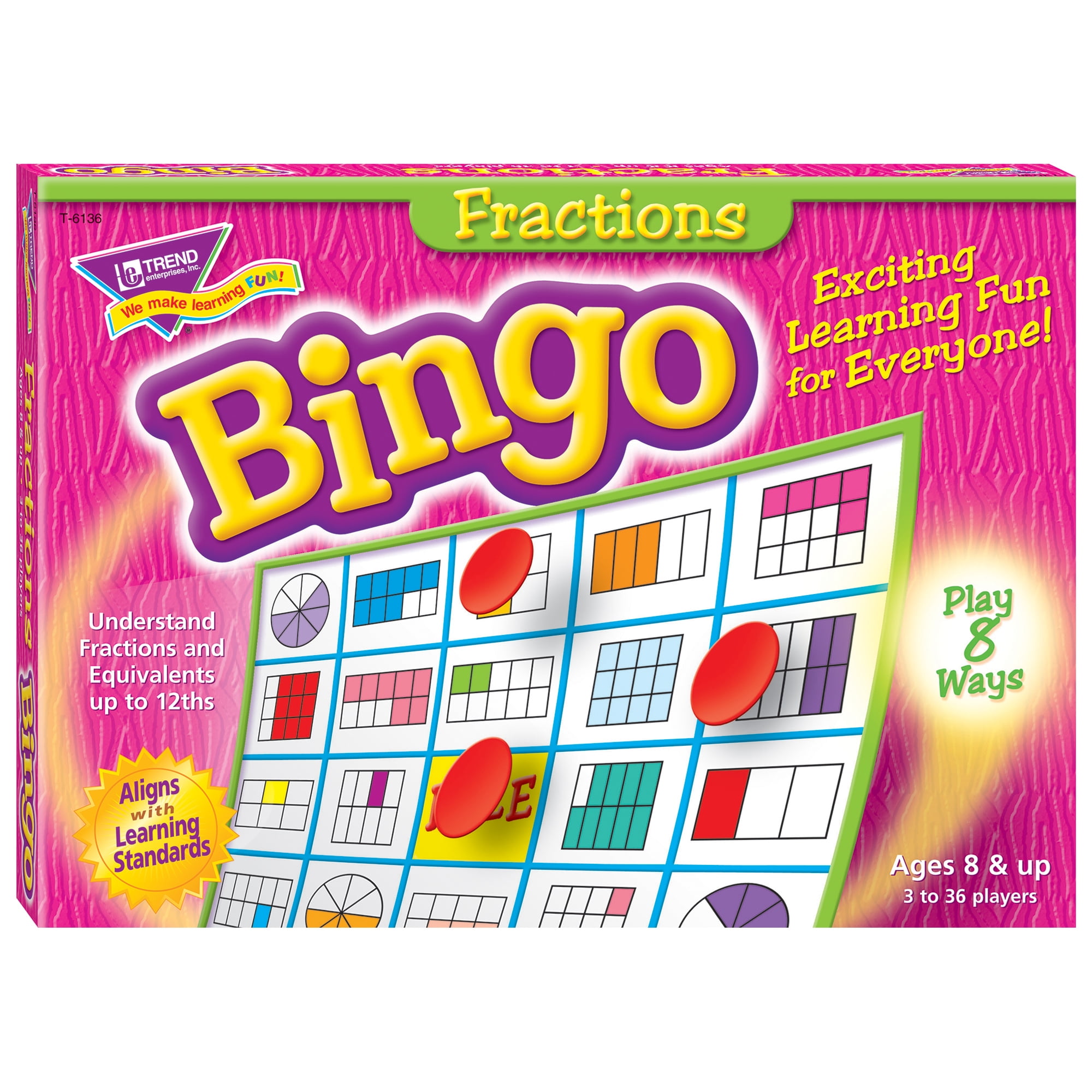Trend Fractions Bingo Game - Walmart.com
