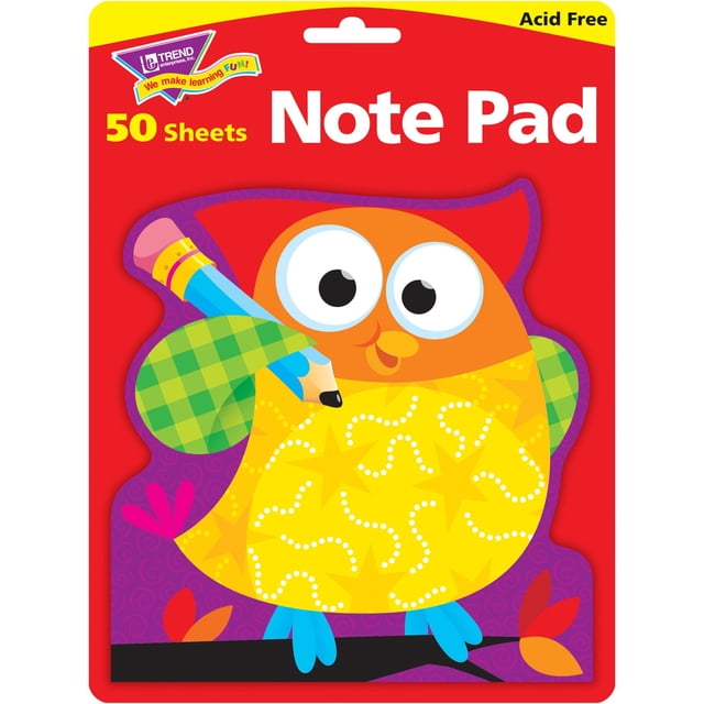 Trend Owl-Stars Shaped Note Pads 50 Sheets - 5" x 5" - Multicolor Paper ...
