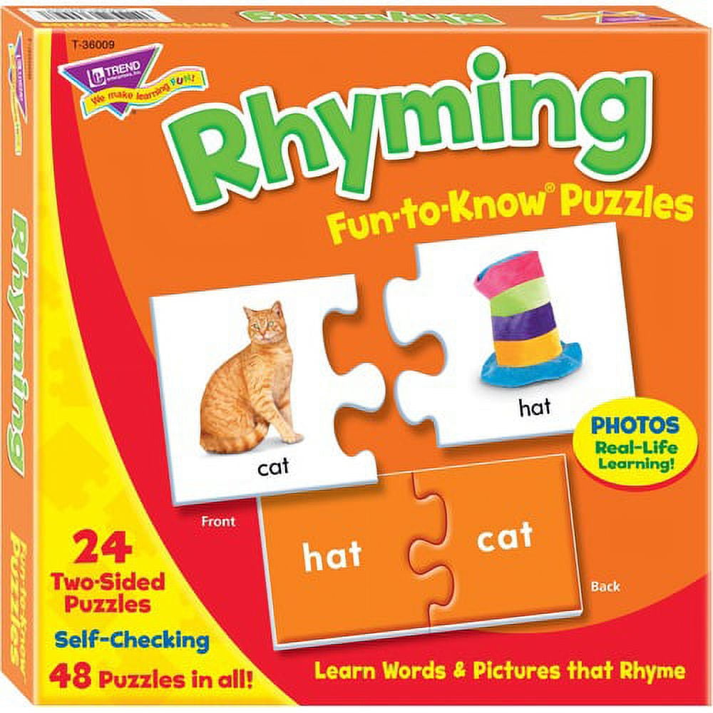 Trend Rhyming Puzzle Set - 3+48 Piece | Bundle of 10 Each - Walmart.com