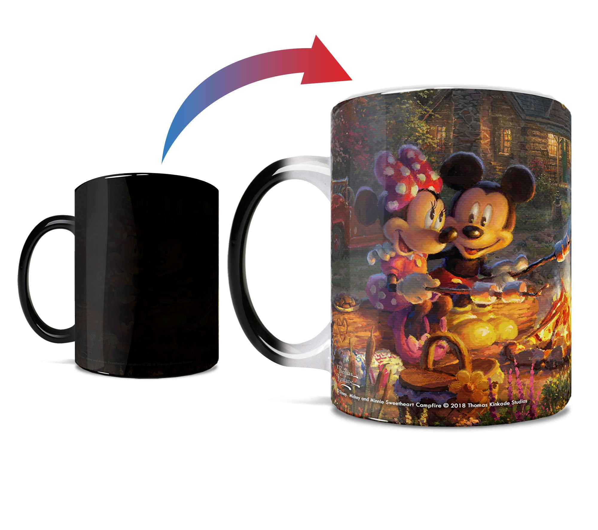 Disney (Mickey and Minnie Mouse - Sweetheart Campfire) Morphing Mugs® Heat-Sensitive Mug ...