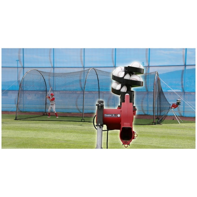 Trend Sports Heater Complete Home Batting Cage with Heater Jr. Pitching ...
