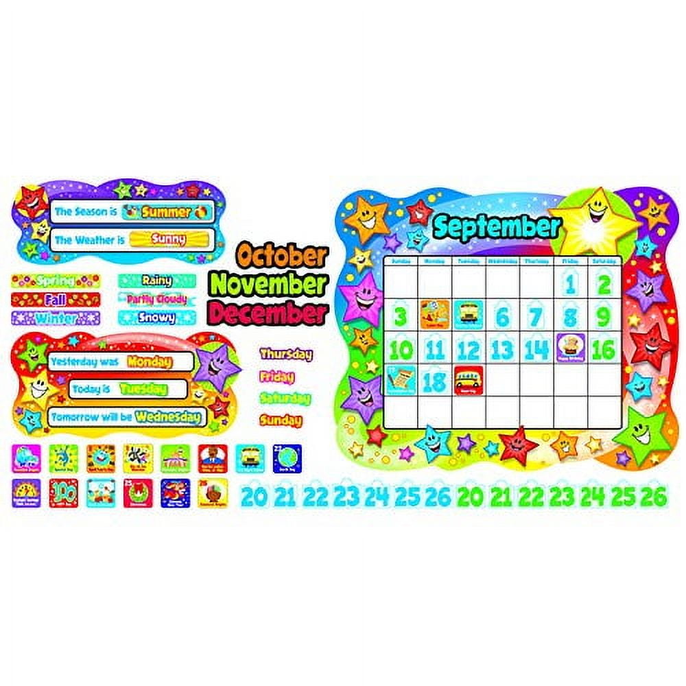 Trend Star Calendar Bulletin Board Set, Stars, 31 1/2\" x 26\" (T8194 ...