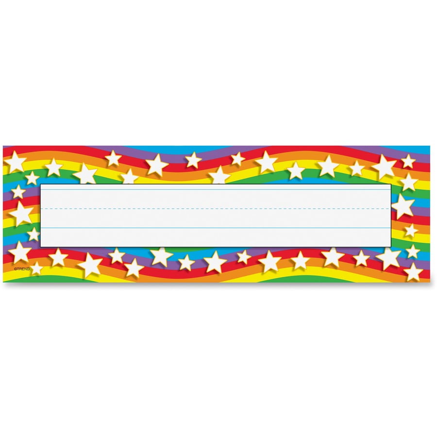 Trend Star Rainbow Desk Toppers Name Plates, Assorted, 36 / Pack ...