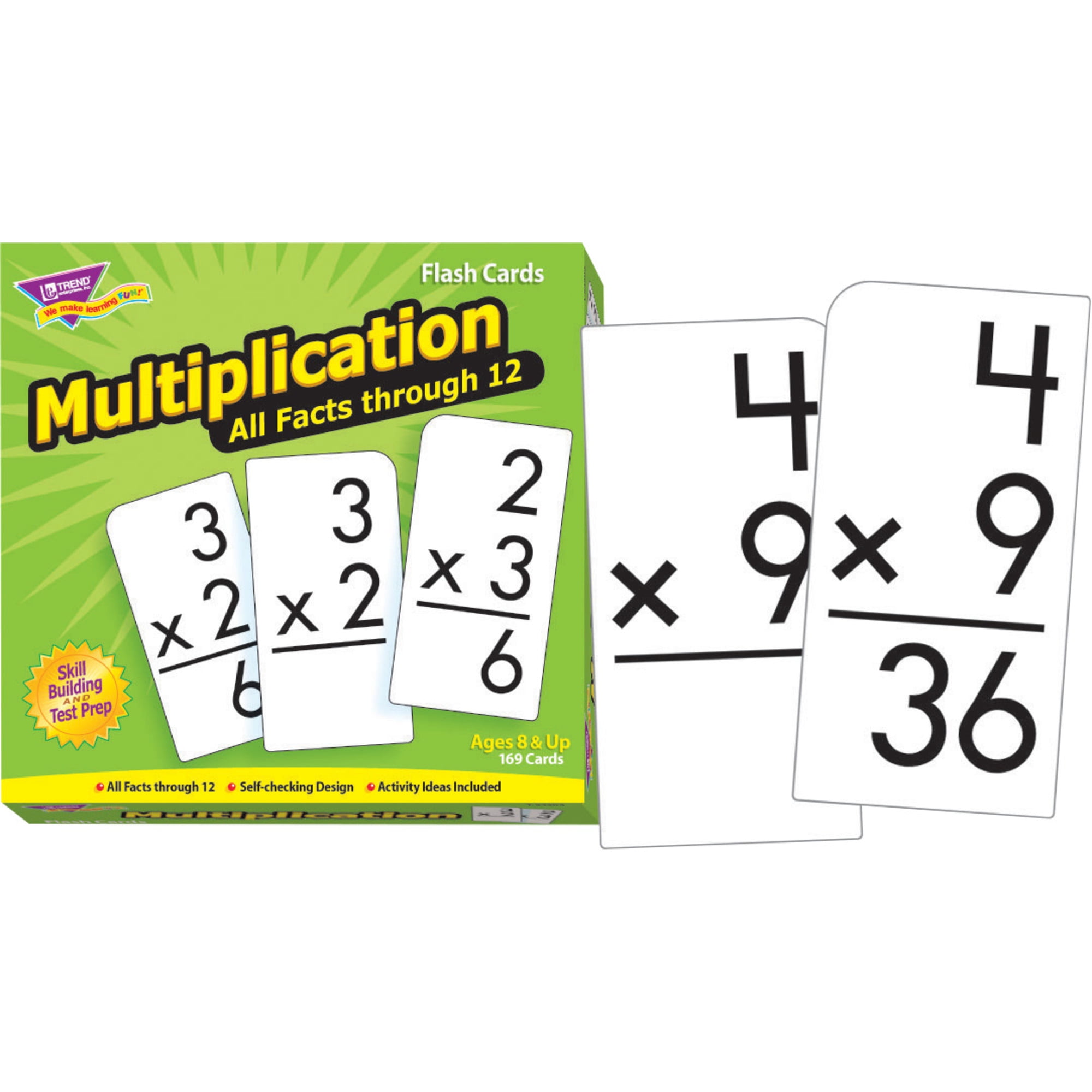 Trend, TEP53203, Multiplication all facts through 12 Flash Cards, 169 ...