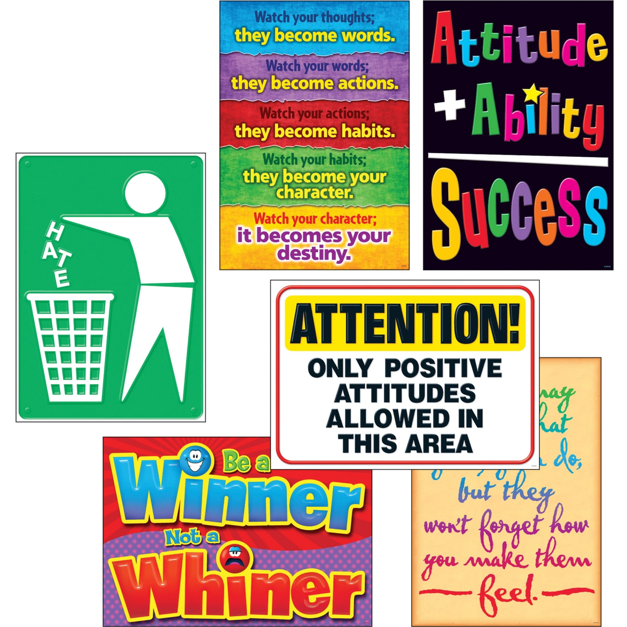 Trend, TEPA67924, Attitude Matters Posters Combo Pack, 6 / Pack ...