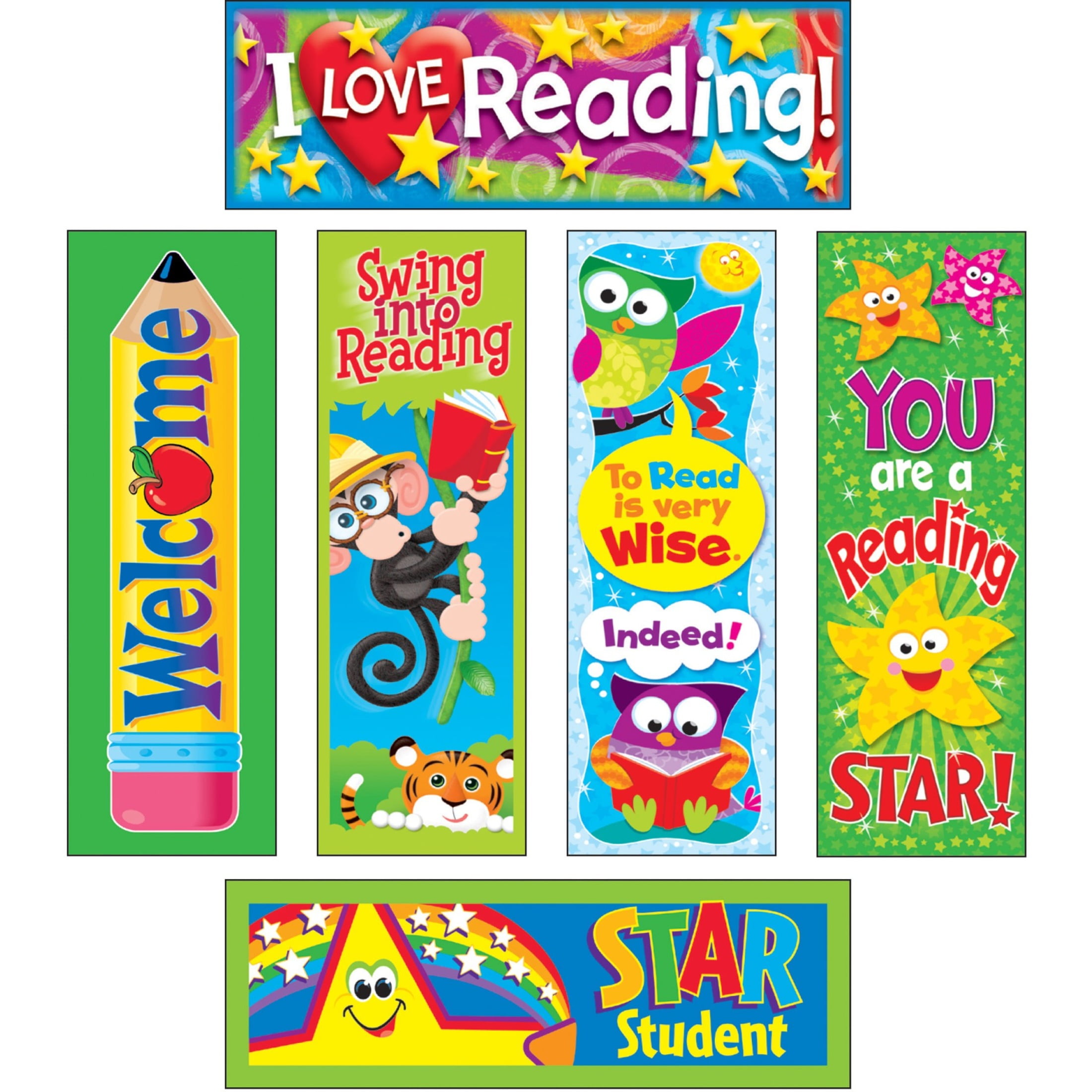 Trend, TEPT12907, Reading Fun Bookmark Combo Pack, 6 / Pack, Multicolor ...