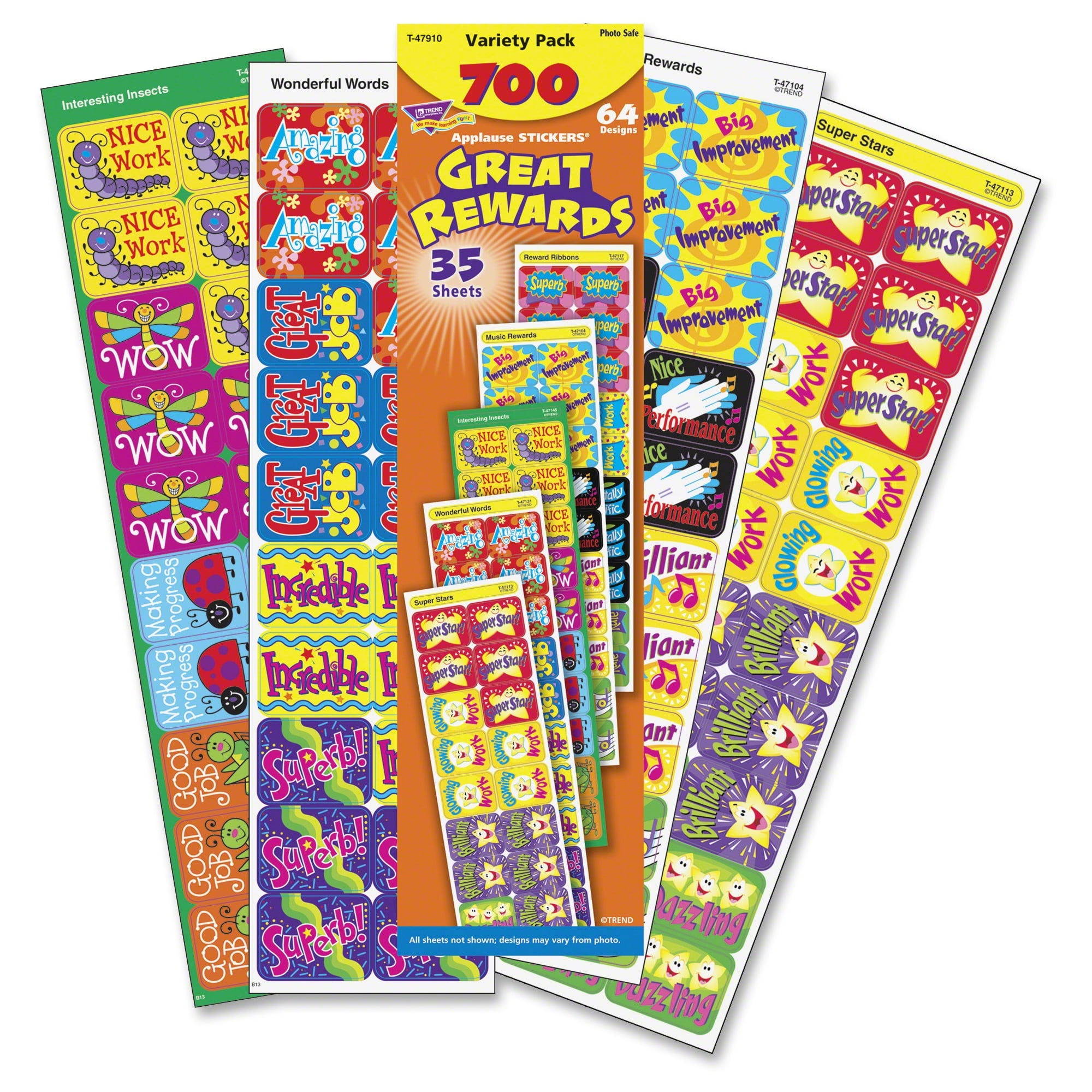 Trend, TEPT47910, Great Rewards Applause Stickers Variety Pack, 1 ...