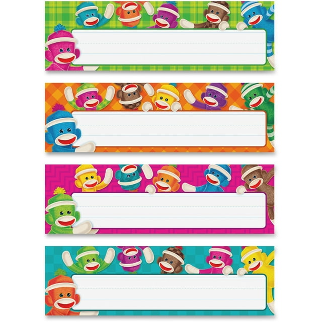 Trend, TEPT69912, Sock Monkeys Collection Desk Topper Name Plates, 32 ...