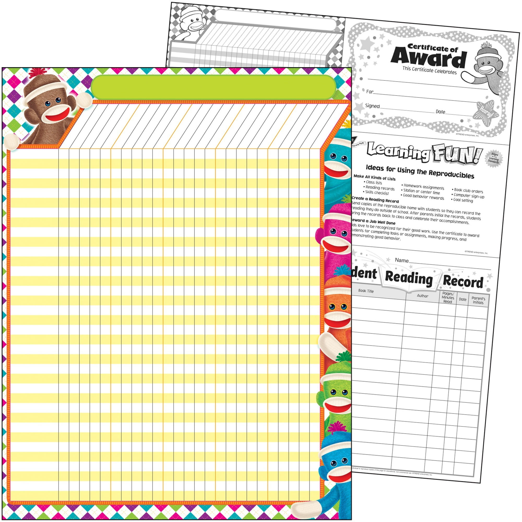 Trend, TEPT73375, Sock Monkeys Collection Large Incentive Chart, 1 Each ...