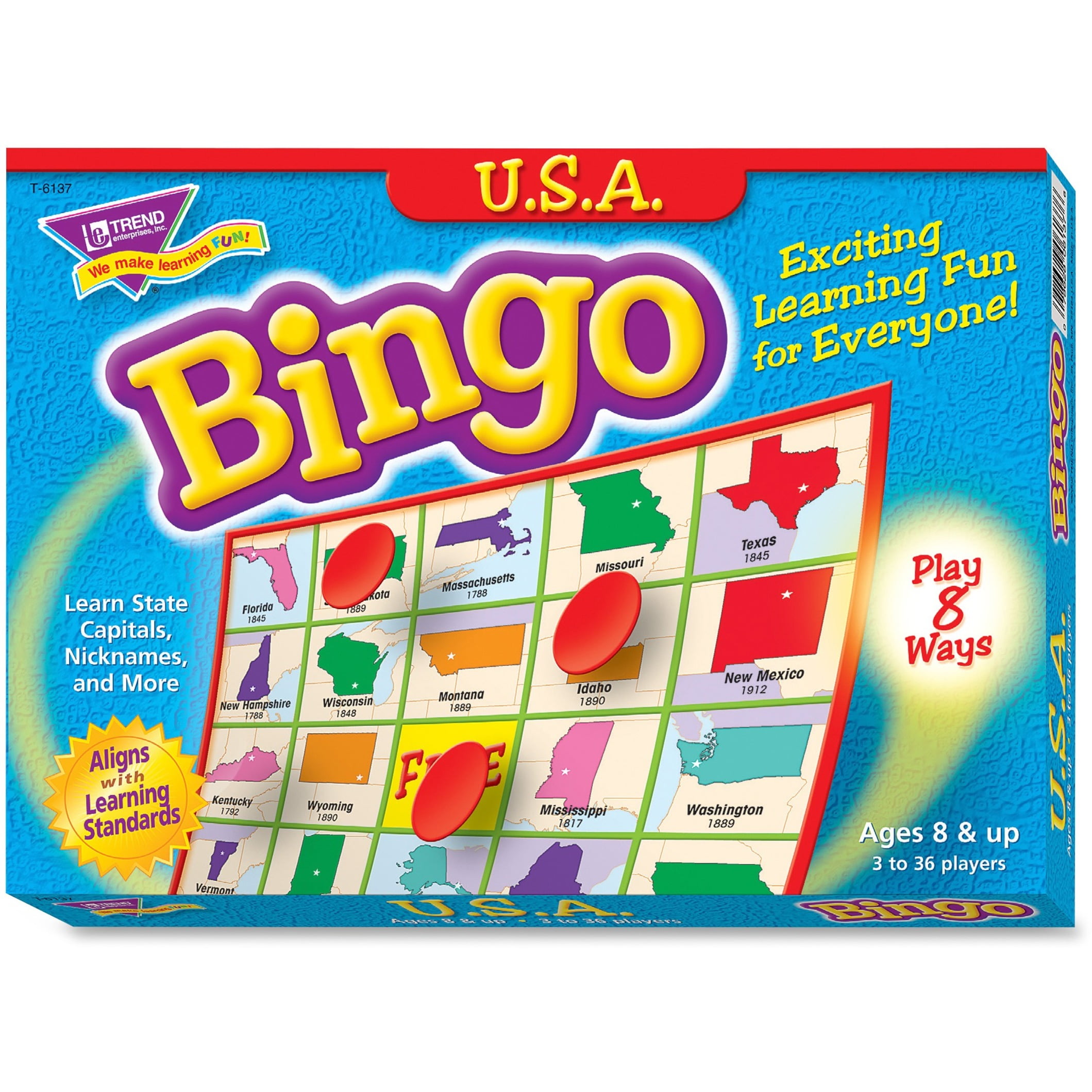 TREND Bingo Game, 3 to 36 Players, Kids' and Children's Group Game ...