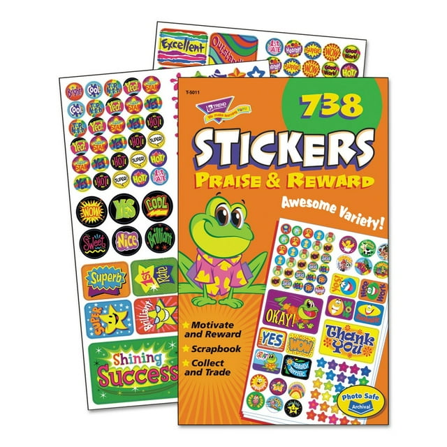 Trend®sticker Assortment Pack, Praise/reward, 738 Stickers/pad ...