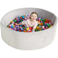 Nuby Grey Velvet Ball Pit with 200 Aqua, White, & Grey Balls - Walmart.com