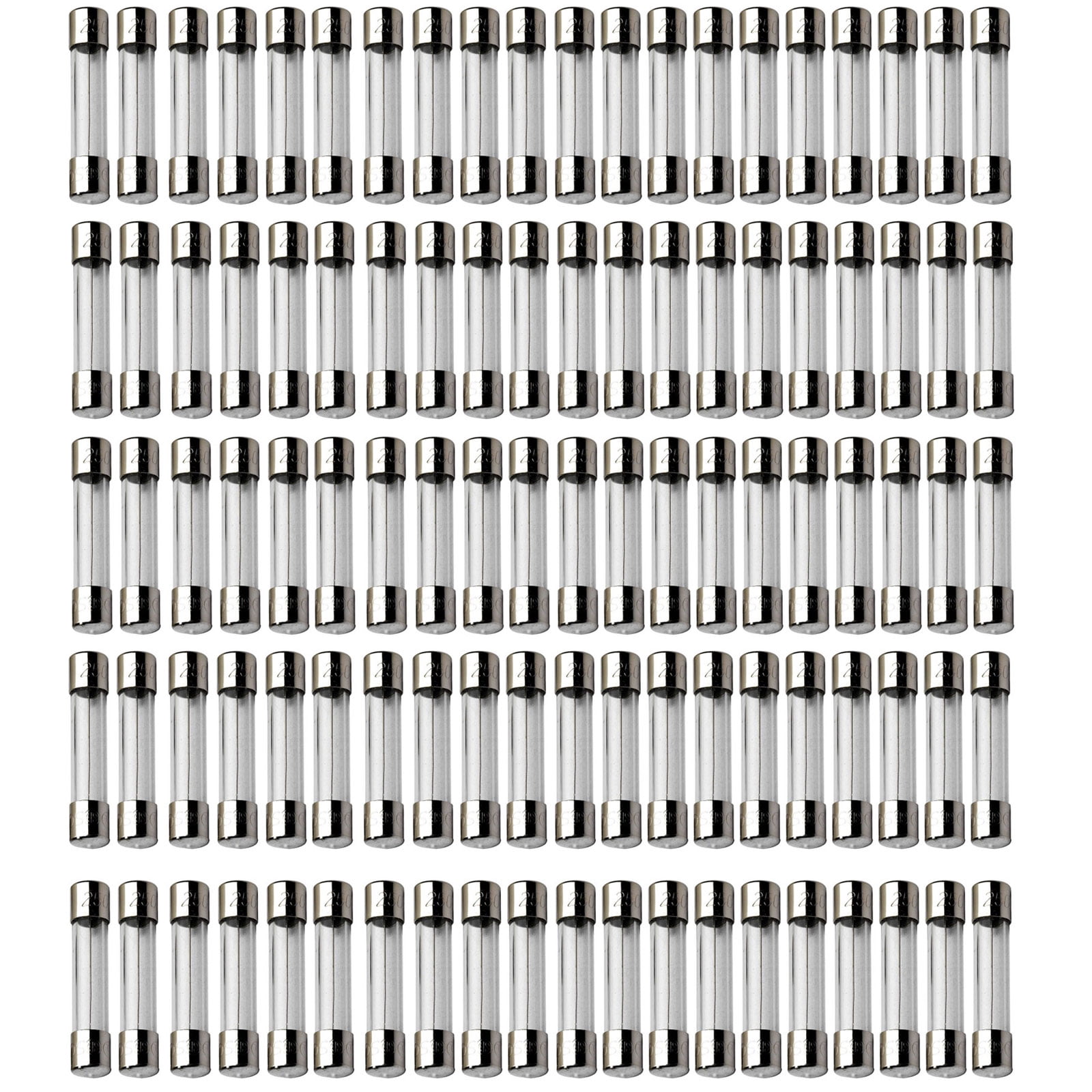 TrendBox - Box of 100 Glass Fuses Tube 6x30mm 1A Amp Quick Fast Blow ...