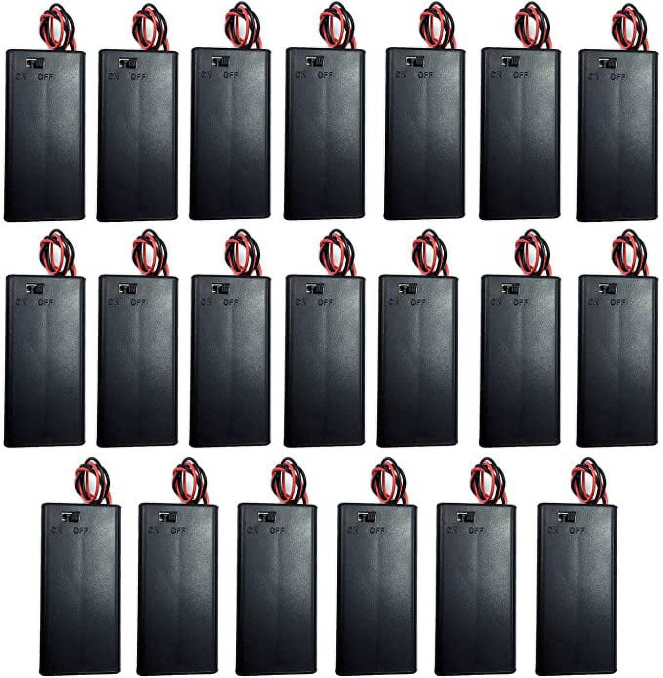 TrendBox Pack of 20pcs For 2xAA Battery 3V LR6 UM3 ON/OFF Switch w ...