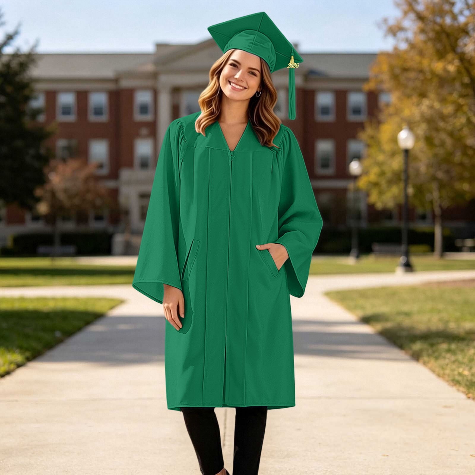 TrendOFT Adult Graduation Gowns Woven Matte Finish With Pockets ...