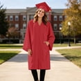 TrendOFT Adult Graduation Gowns Woven Matte Finish With Pockets ...