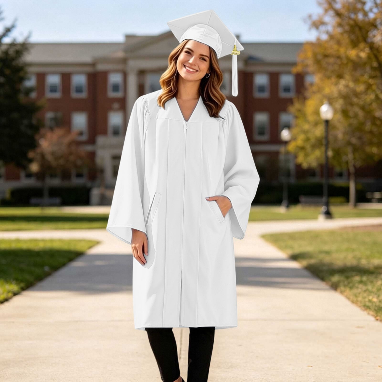 TrendOFT Adult Graduation Gowns Woven Matte Finish With Pockets ...