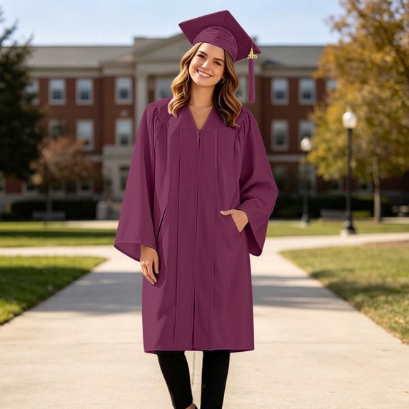 TrendOFT Adult Graduation Gowns Woven Matte Finish With Pockets ...