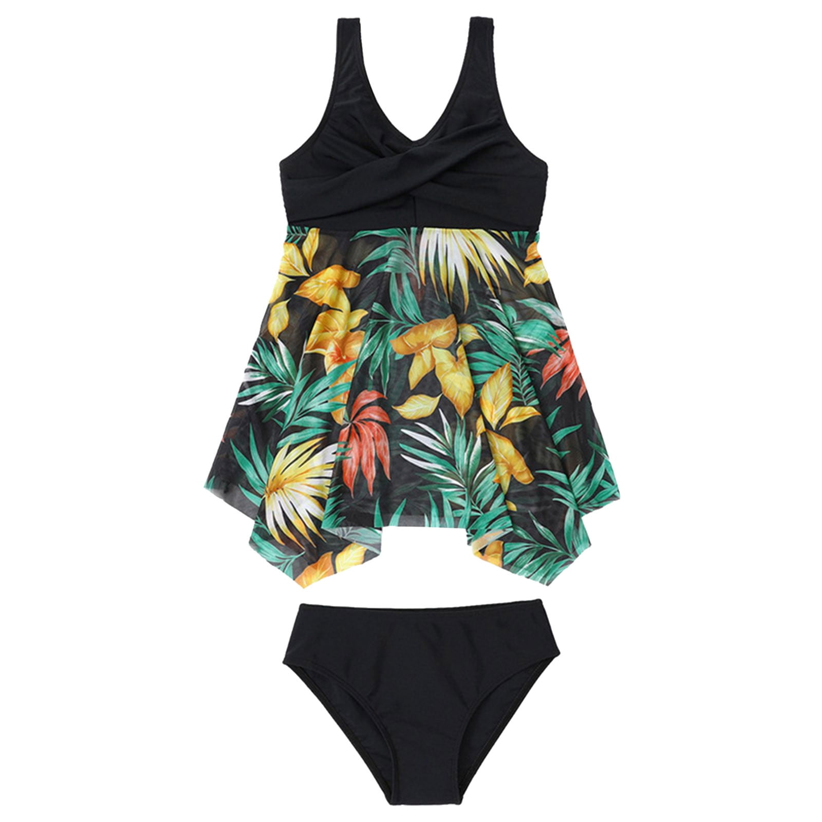TrendOFT Girls Two Piece Swimsuit High Elastic Nylon Separates With ...