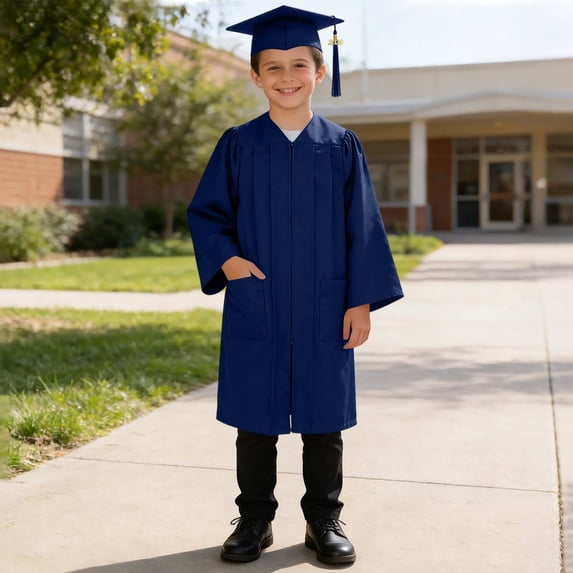 TrendOFT Kids Graduation Gowns Matte Knit Robe Cap Sparkle Graduation ...