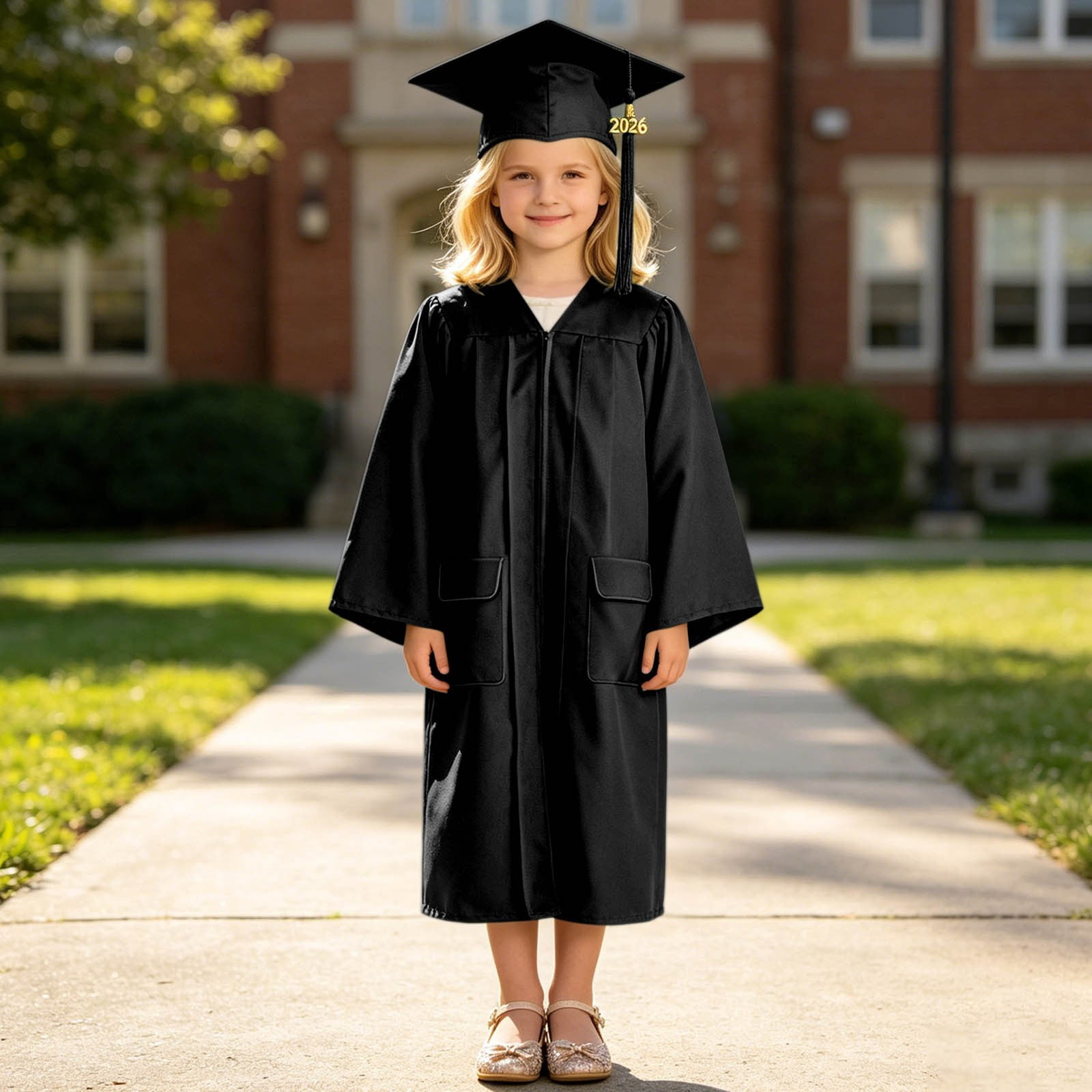 TrendOFT Kids Graduation Gowns Matte Woven Pocketed Children Academic ...