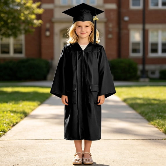 TrendOFT Kids Graduation Gowns Matte Woven Pocketed Children Academic ...
