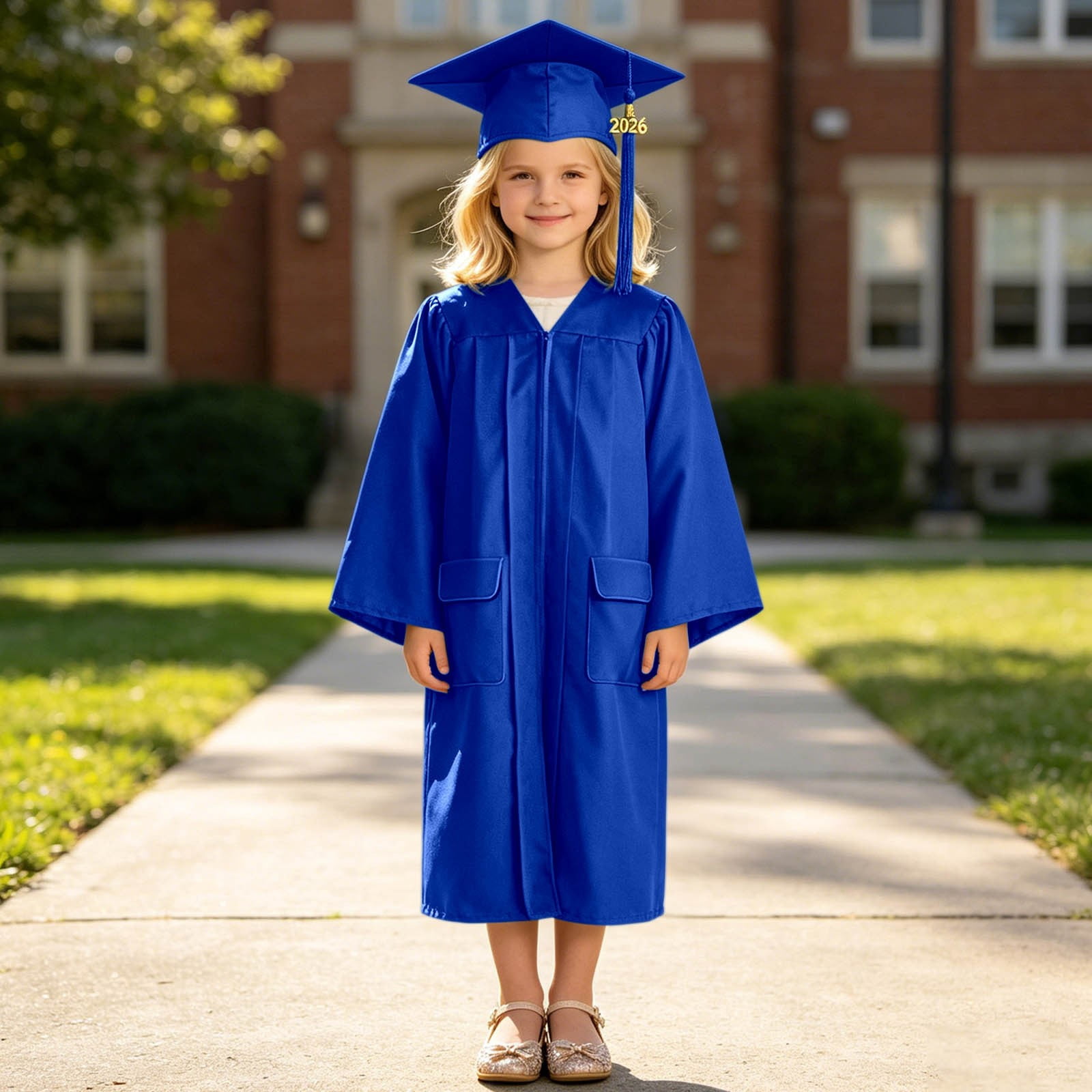 TrendOFT Kids Graduation Gowns Matte Woven Pocketed Children Academic ...