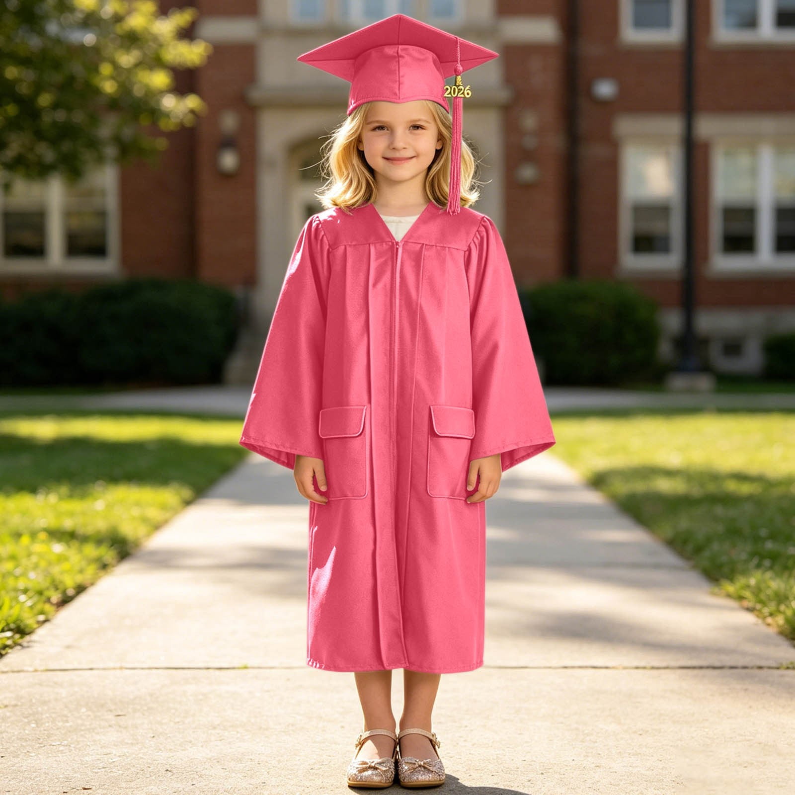 TrendOFT Kids Graduation Gowns Matte Woven Pocketed Children Academic ...